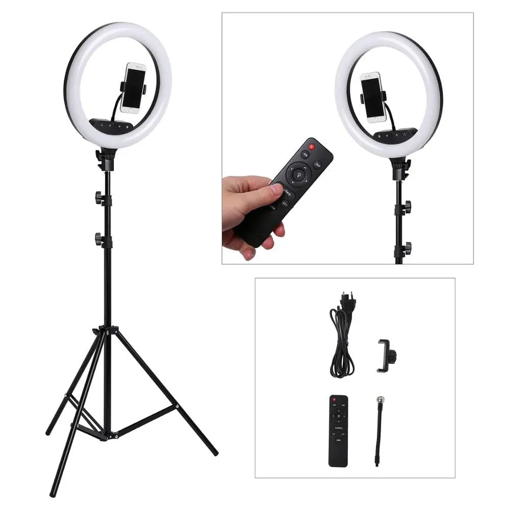 36cm Premium Ringlicht Set mit Fernbedienung